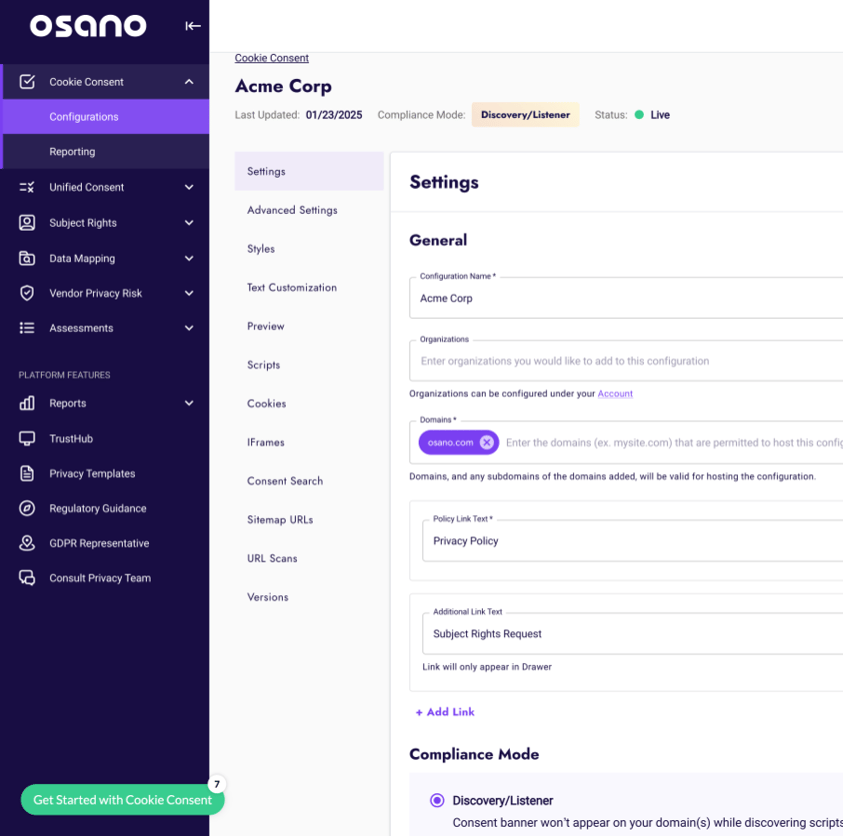Cookie Consent by Osano | Your Consent Management Solution